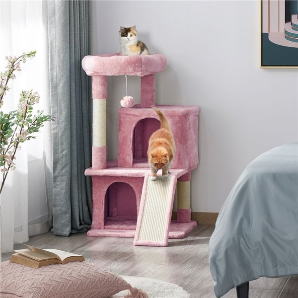 SAM'S PETS Double Decker 51-in Cat Tree, Cream - Chewy.com
