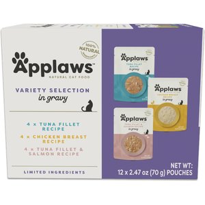 APPLAWS Fish Gravy Selection Multipack Limited Ingredient Cat Food Pots ...