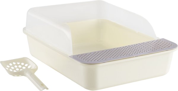 SAM'S PETS Helix Cat Litter Box, White - Chewy.com