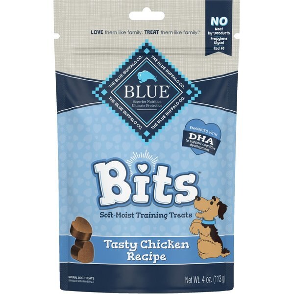 BLUE BUFFALO Blue Bits Tasty Chicken Recipe Soft-Moist Training Dog ...