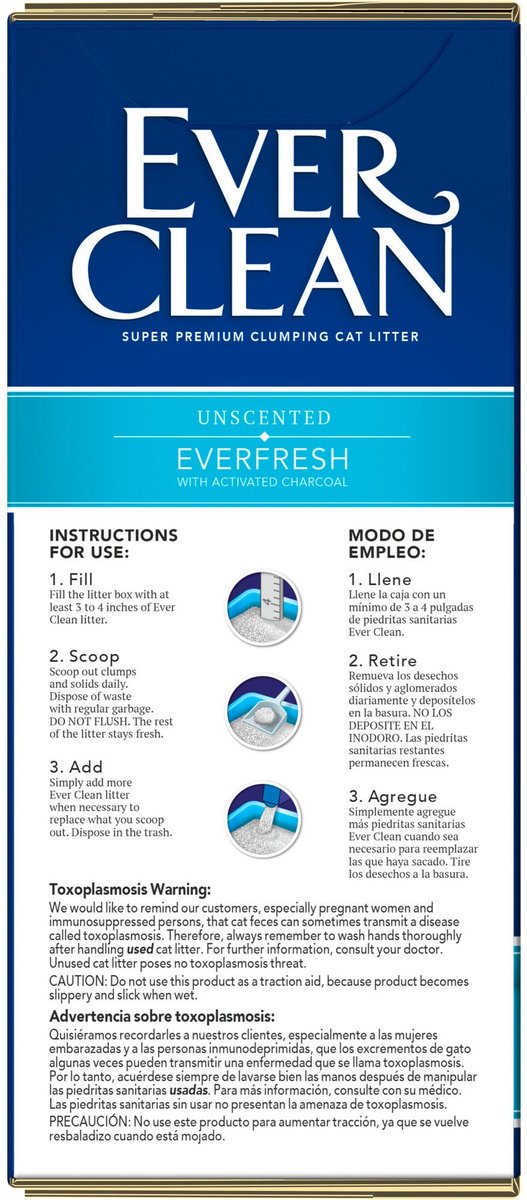 EVER CLEAN Everfresh Unscented Clumping Clay Cat Litter, 25-lb box - Chewy.com