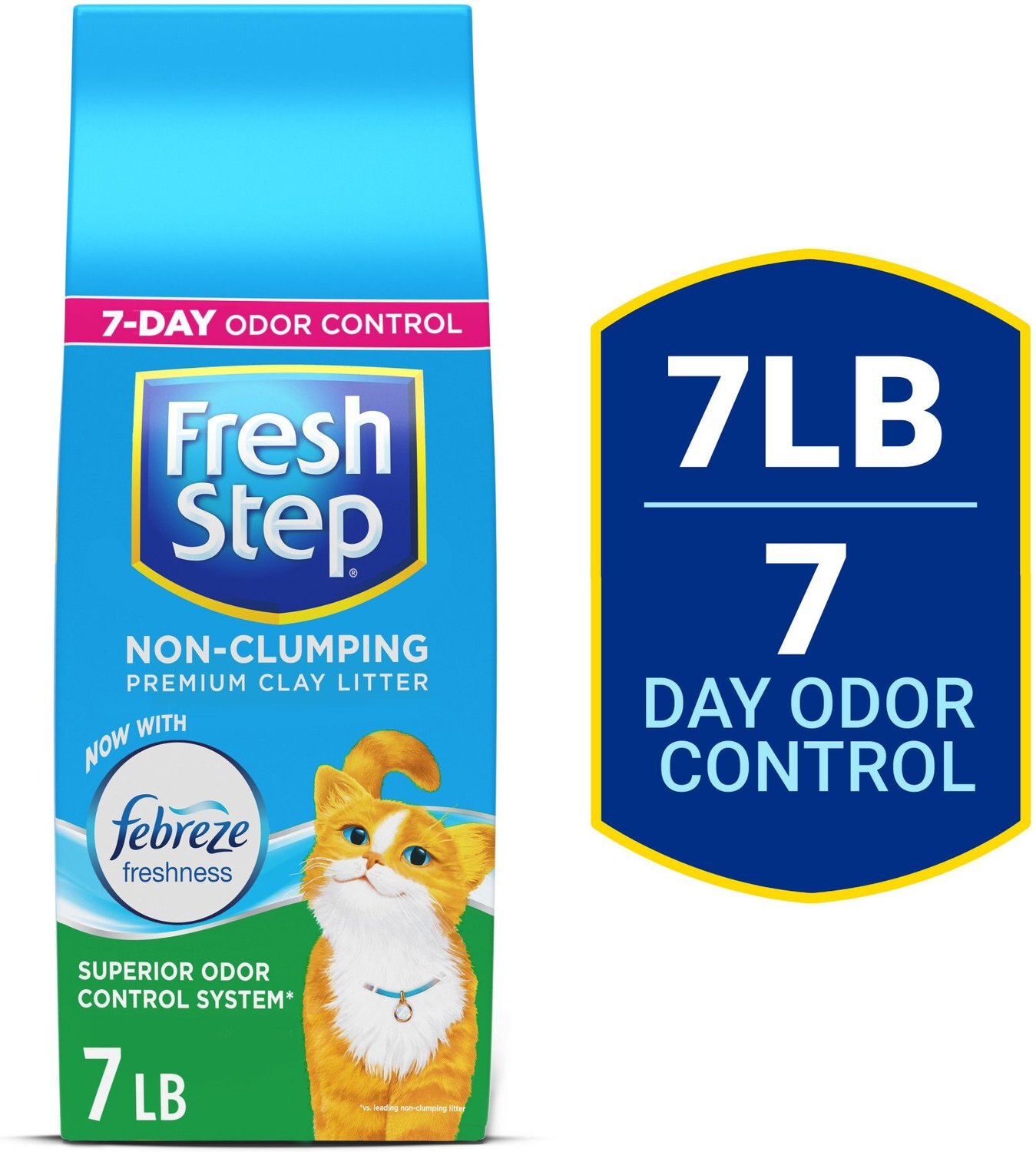 FRESH STEP Premium Scented Non-Clumping Cat Litter, 7-lb bag - Chewy.com