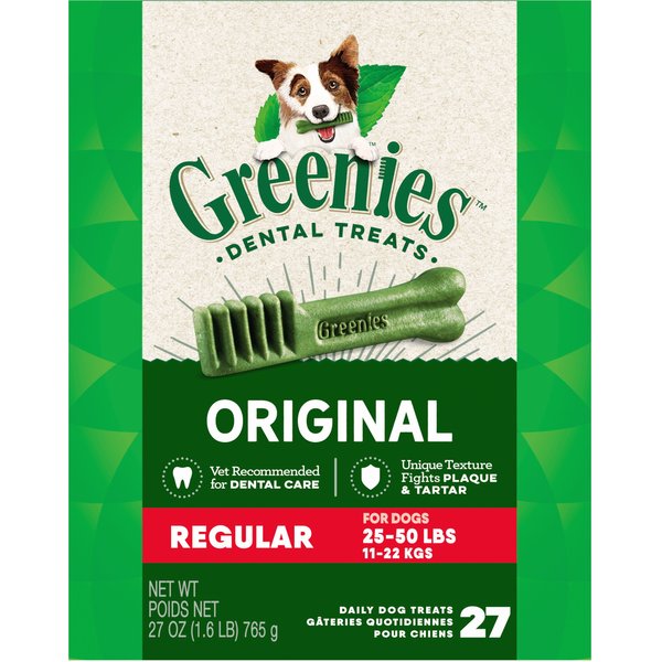 GREENIES Regular Original Chicken Flavor Dental Dog Treats, 27 count ...