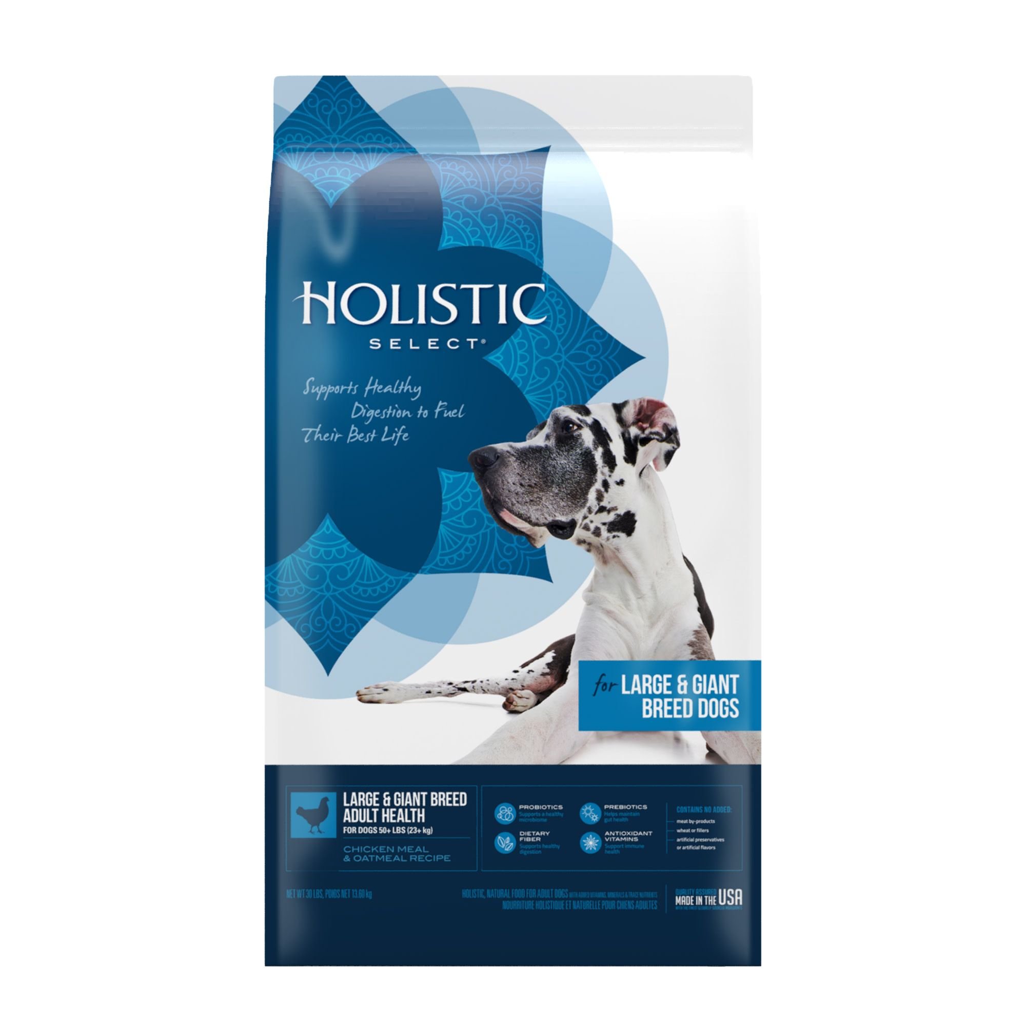 HOLISTIC SELECT Large & Giant Breed Adult Health Chicken Meal & Oatmeal ...