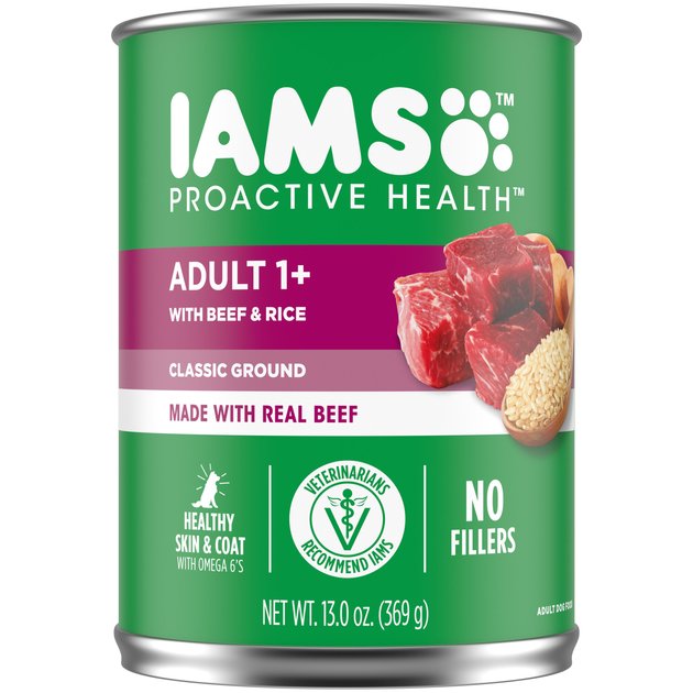 IAMS ProActive Health Classic Ground with Beef & Whole Grain Rice Adult ...