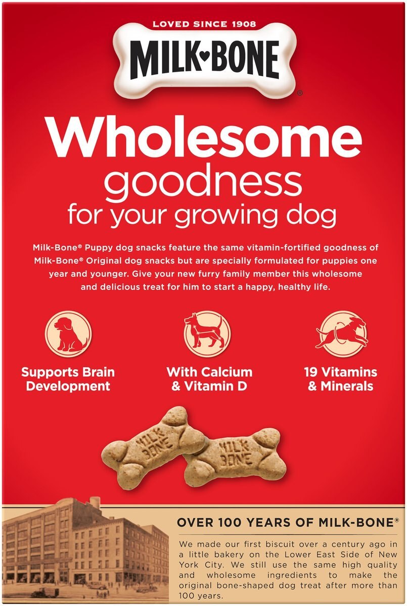 MILK-BONE Original Puppy Biscuit Dog Treats, 16-oz box - Chewy.com