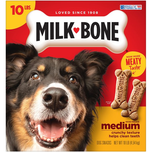 MILK-BONE Original Large Biscuit Dog Treats, 10-lb box - Chewy.com