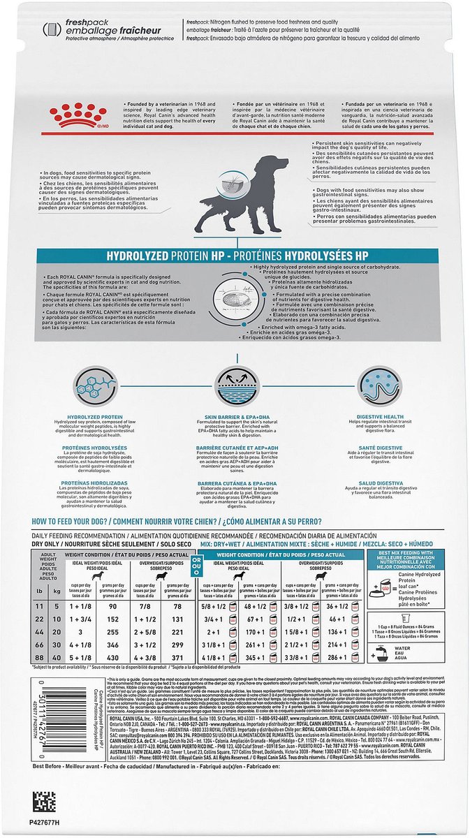 ROYAL CANIN VETERINARY DIET Hydrolyzed Protein HP Dry Dog Food, 7.7-lb ...