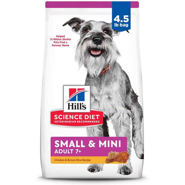 HILL'S SCIENCE DIET Senior Adult 11+ Small & Mini Chicken Meal, Barley ...