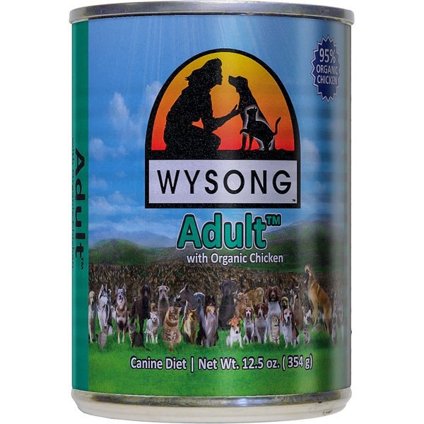 WYSONG Adult with Organic Chicken Canned Dog Food, 12.5-oz, case of 12 ...