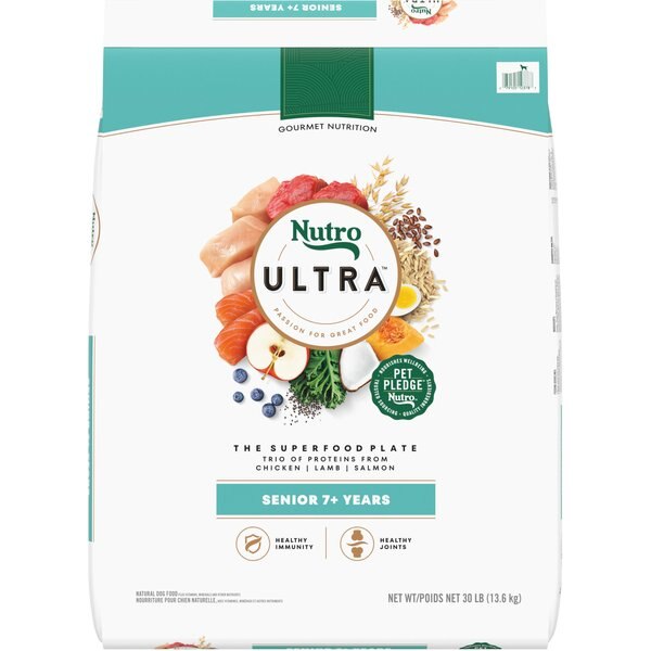 NUTRO Ultra Senior Dry Dog Food, 30-lb bag - Chewy.com