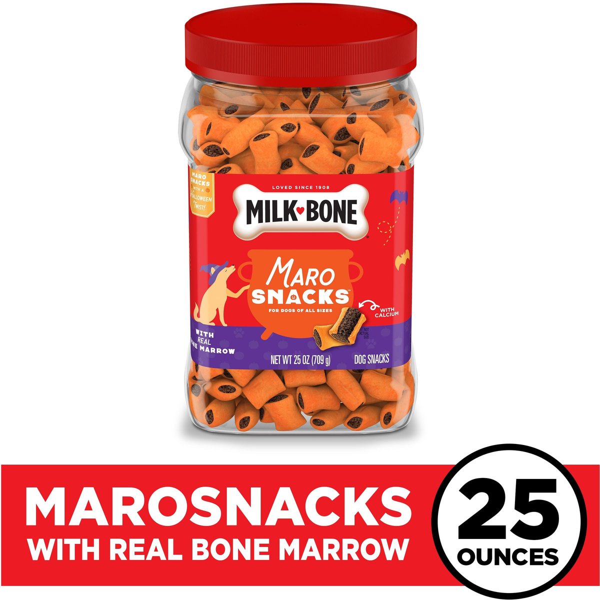 MILK-BONE Maro Snacks Halloween Dog Treats, 25-oz can - Chewy.com