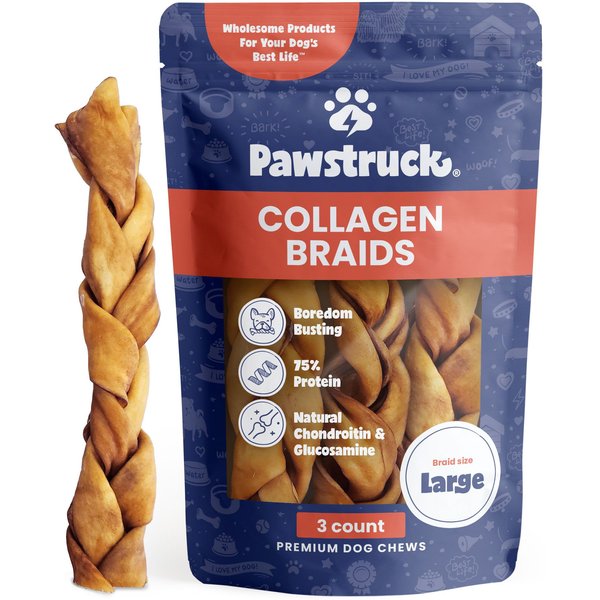 PAWSTRUCK Collagen Stick Dog Treats, Large, 5 count - Chewy.com