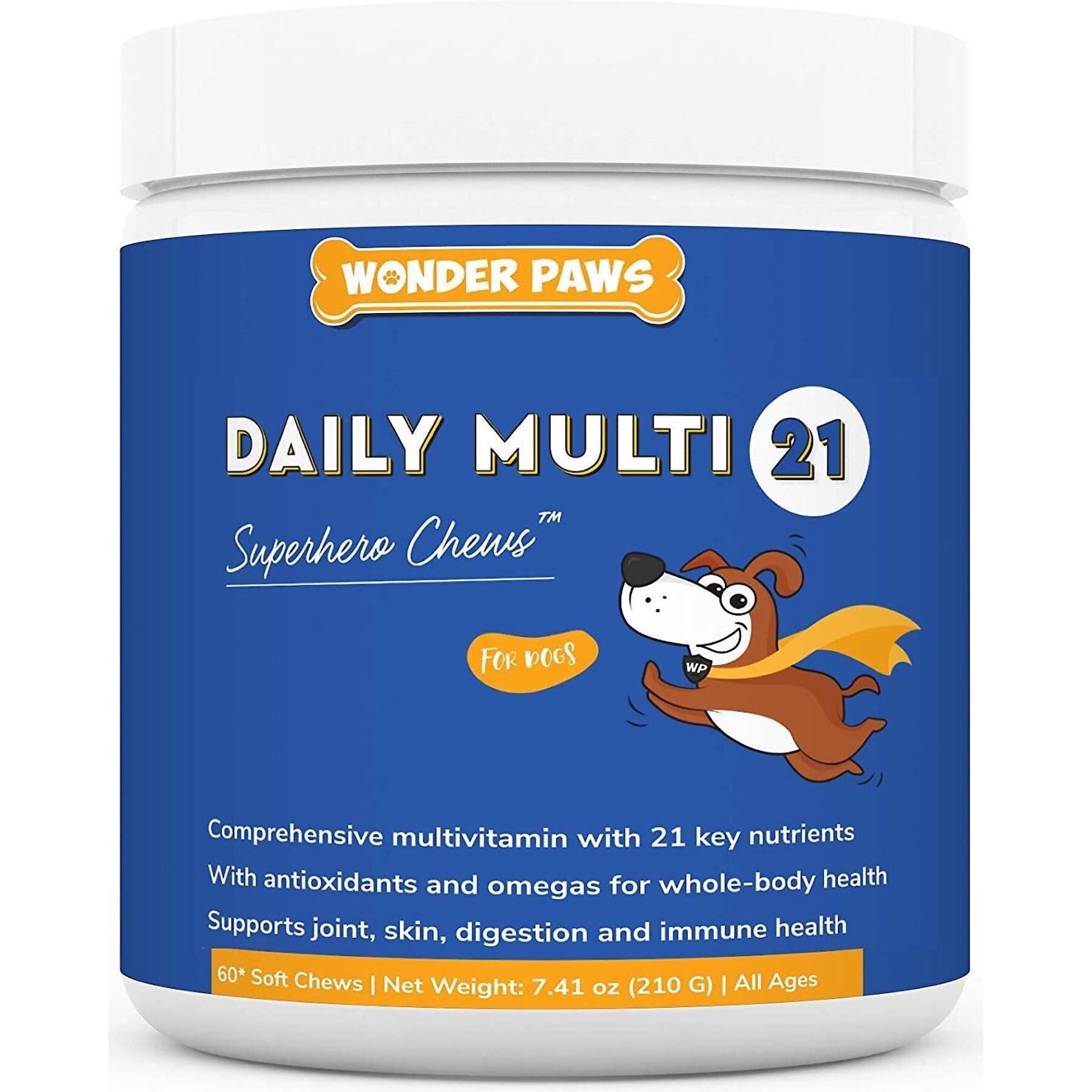 WONDER PAWS Daily Multi 21 Multivitamin Soft Chews Supplement for Dogs ...