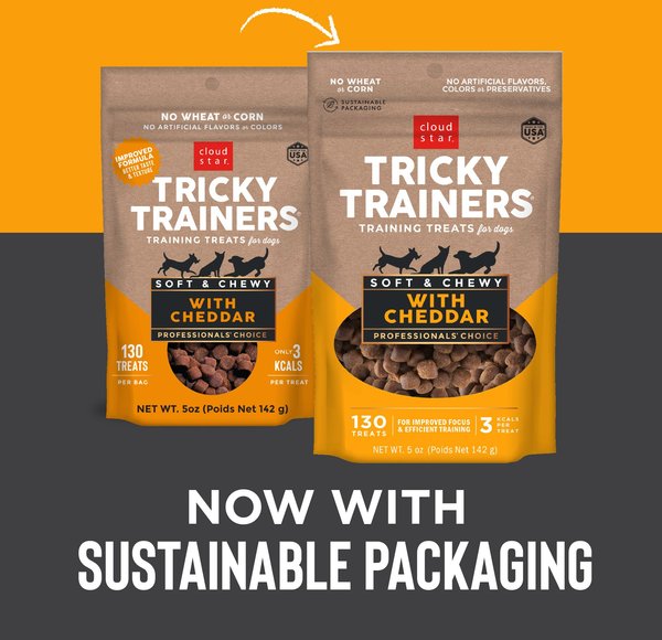 CLOUD STAR Tricky Trainers with Cheddar Soft & Chewy Dog Treats, 5-oz ...