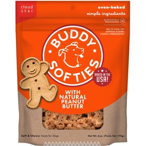 BUDDY BISCUITS Original Soft & Chewy with Peanut Butter Dog Treats, 6 ...