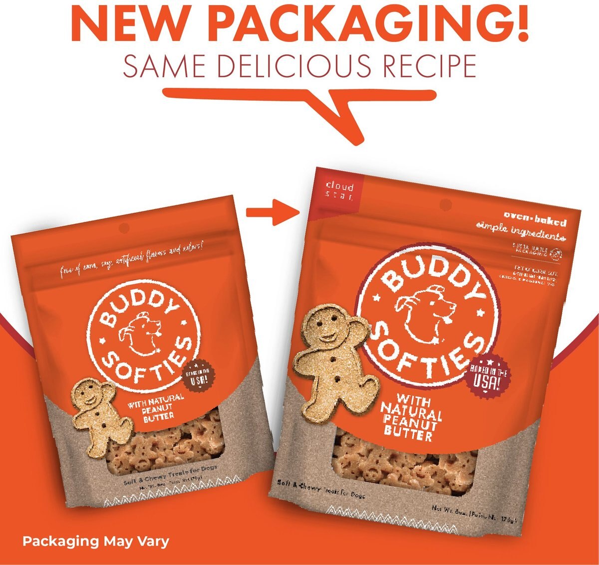 BUDDY BISCUITS Original Soft & Chewy with Peanut Butter Dog Treats, 6 ...