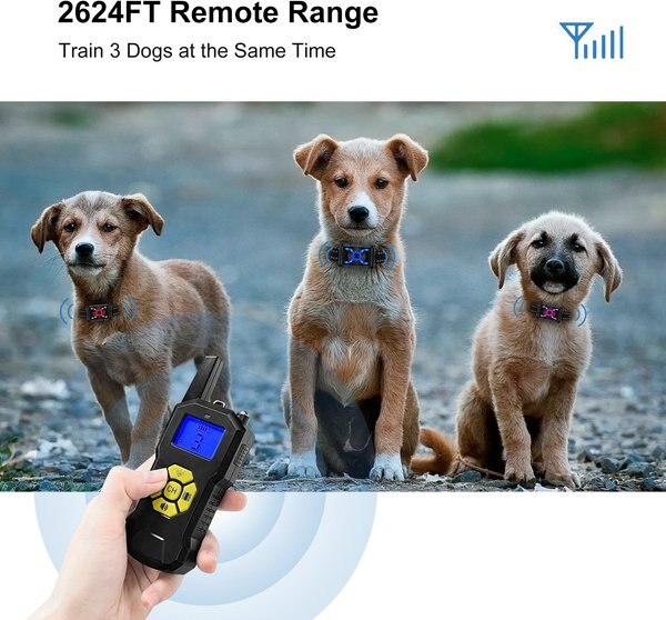 PETDIARY T500 Deterrent Spray Rechargable Remote Dog Training Collar ...