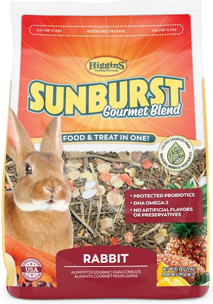 HIGGINS Sunburst Gourmet Blend Rabbit Food, 6-lb bag - Chewy.com