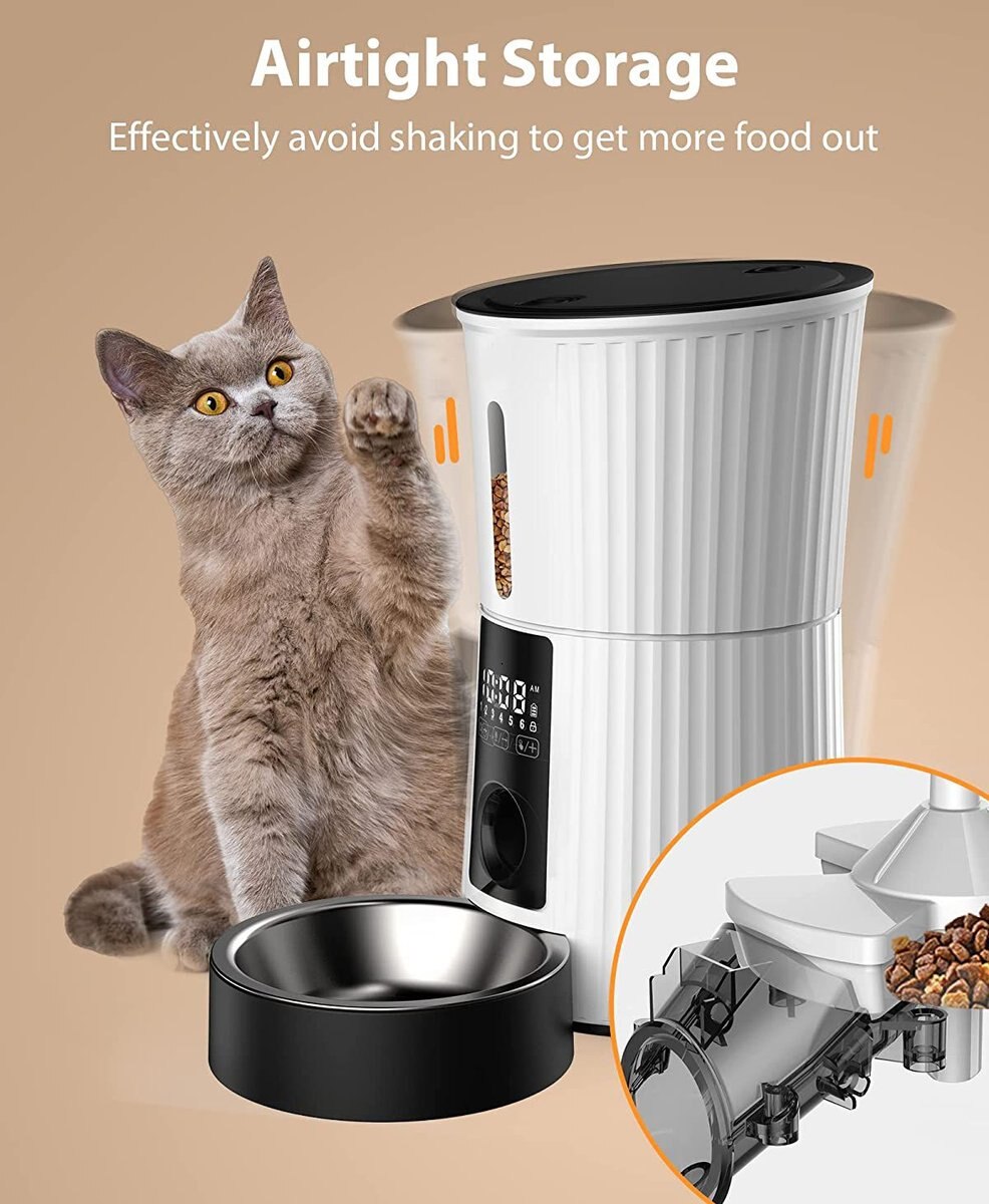 PATPET Timed Automatic Smart Feeder for Dog & Cat Food Dispenser with ...