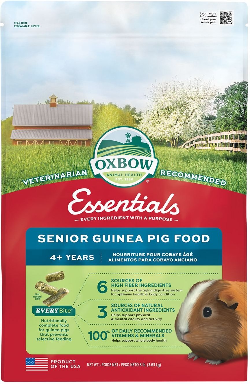 OXBOW Animal Healthy Essentials Natural Pellets Senior Guinea Pig Food ...