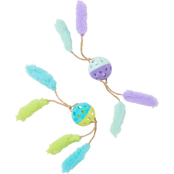 ETHICAL PET Lattice Balls Plastic & Bell Cat Toy, Color Varies, 1.5-in ...