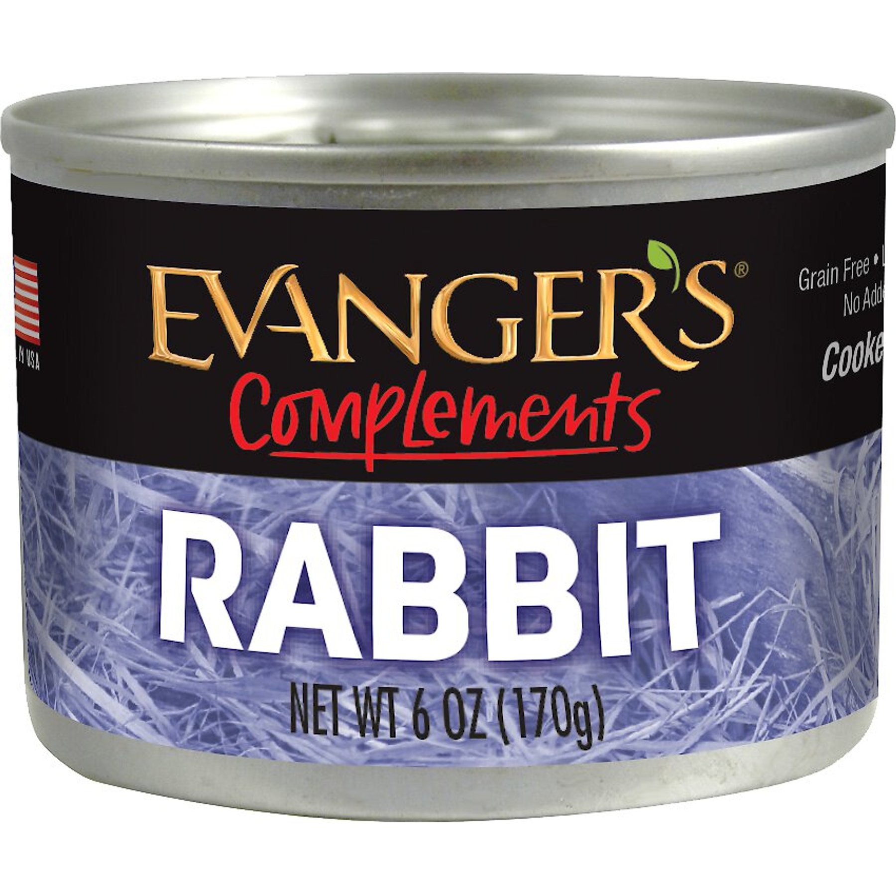 EVANGER'S Grain-Free Rabbit Canned Dog & Cat Food, 6-oz, case of 24 ...
