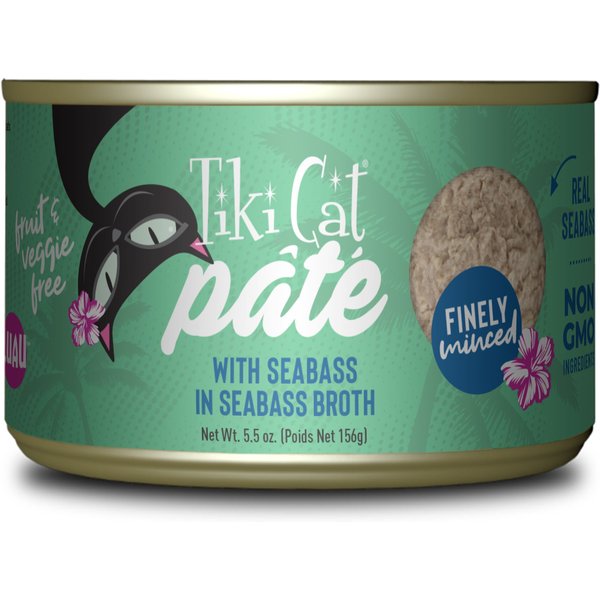 TIKI CAT Luau Variety Pack Pate Wet Cat Food, 5.5-oz can, case of 8 ...