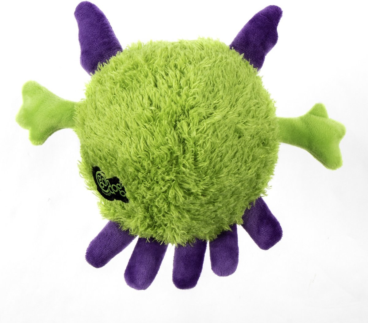Discontinued - GODOG PlayClean Germs Soft Plush Squeaky Dog Toy, Purple ...