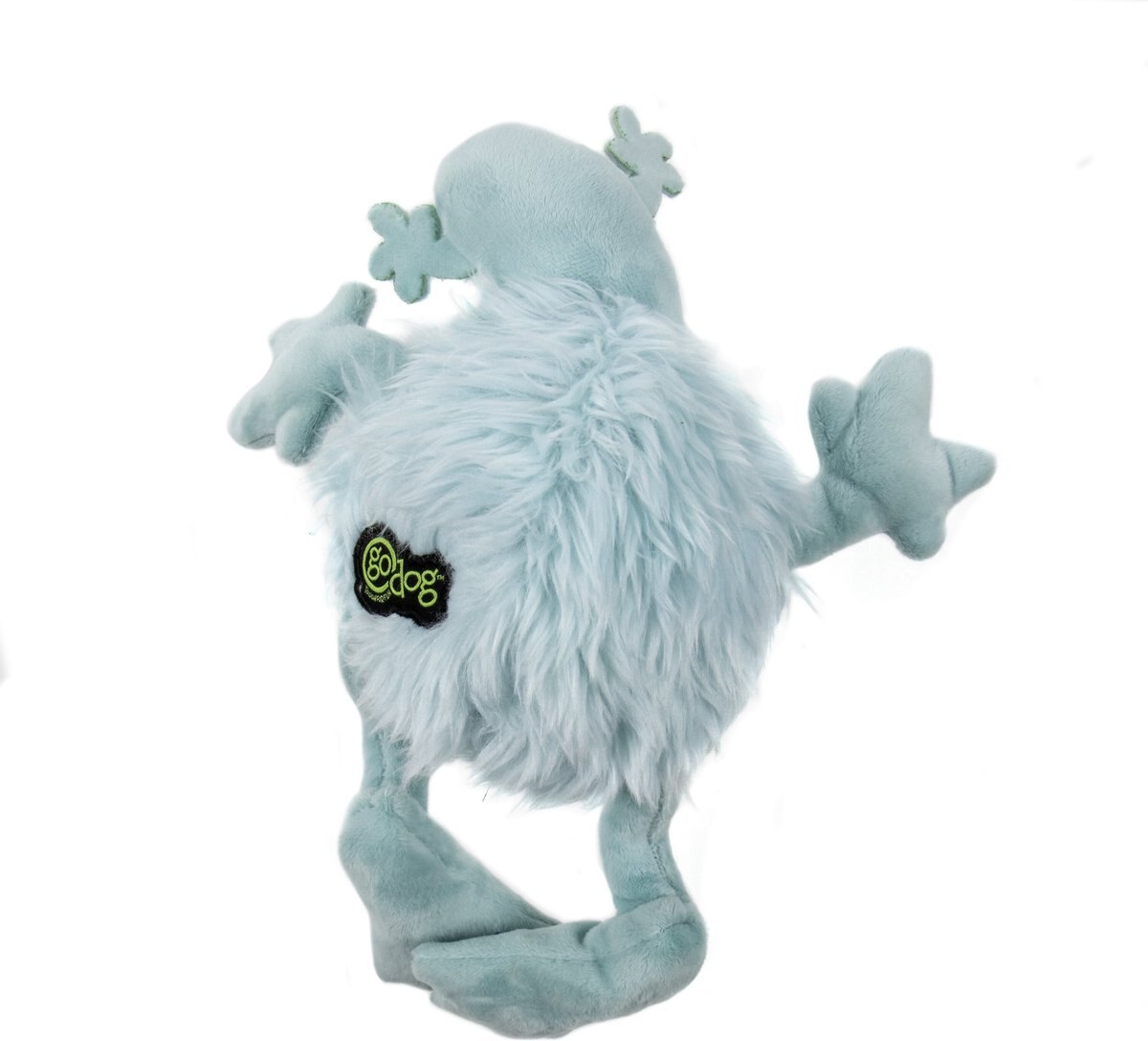GODOG PlayClean Germs Soft Plush Squeaky Dog Toy, Blue Large - Chewy.com