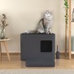 Out of Stock - Way Basics Meowy Studio Loo Litter Box Enclosure, Carbon ...