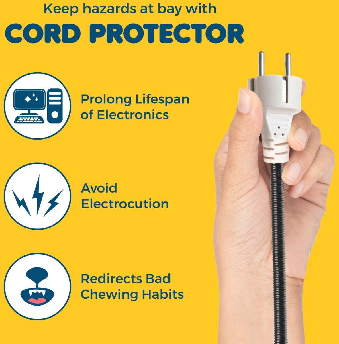 SUNGROW Anti Chew Split Wire Cat & Dog Cord Protector, 20-ft - Chewy.com