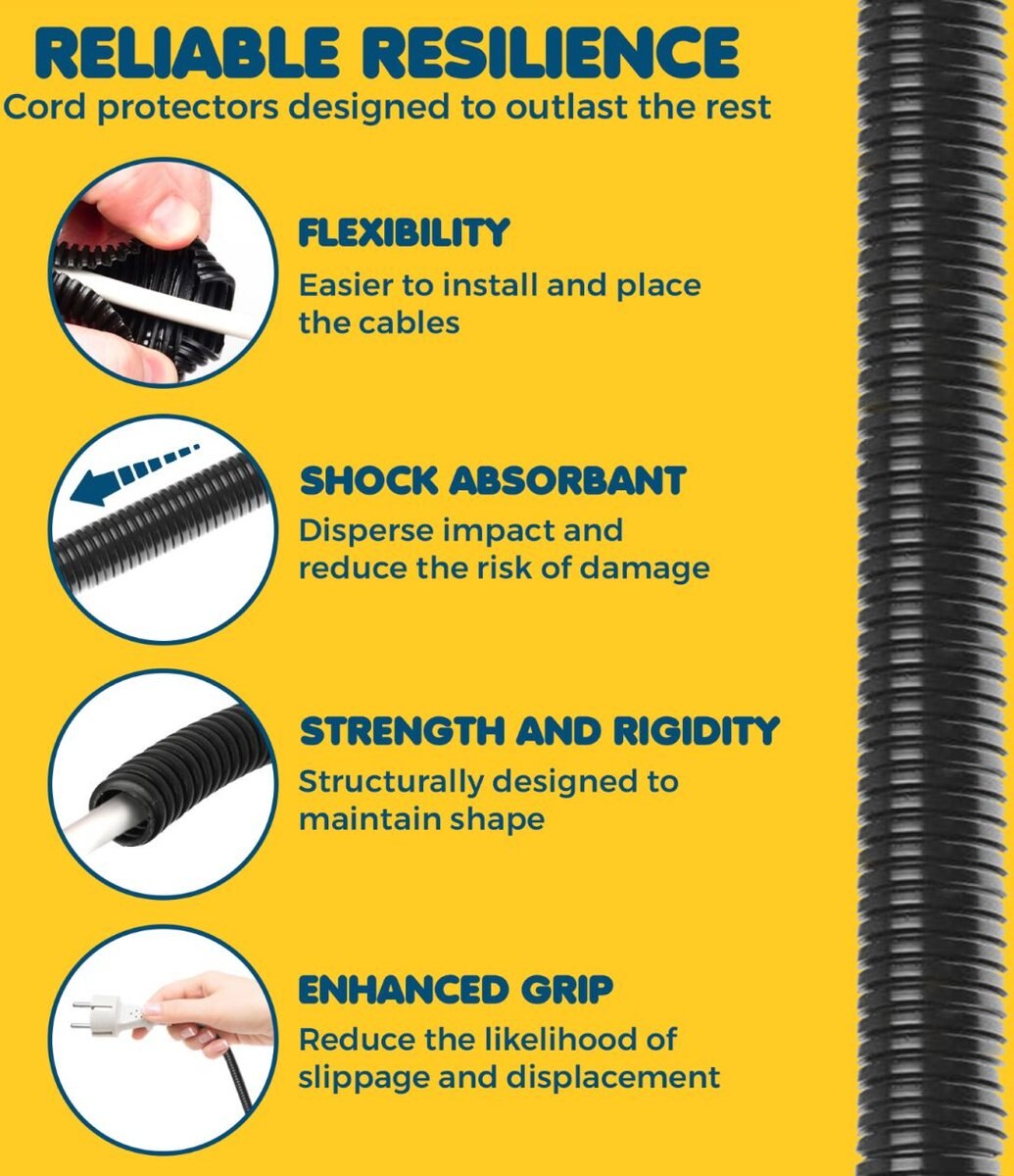 SUNGROW Anti Chew Split Wire Cat & Dog Cord Protector, 20-ft - Chewy.com