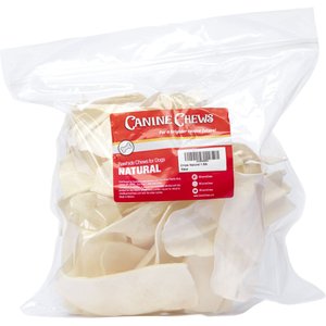 CANINE CHEWS Natural Premium Thick Cut Rawhide Chips Beef Flavor Dental ...