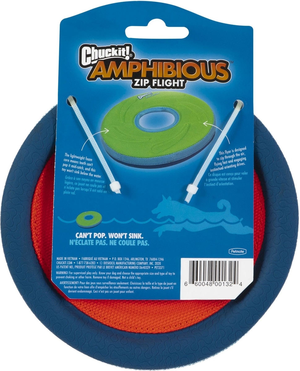 CHUCKIT! Zipflight Disc Dog Toy, Color Varies, Small - Chewy.com