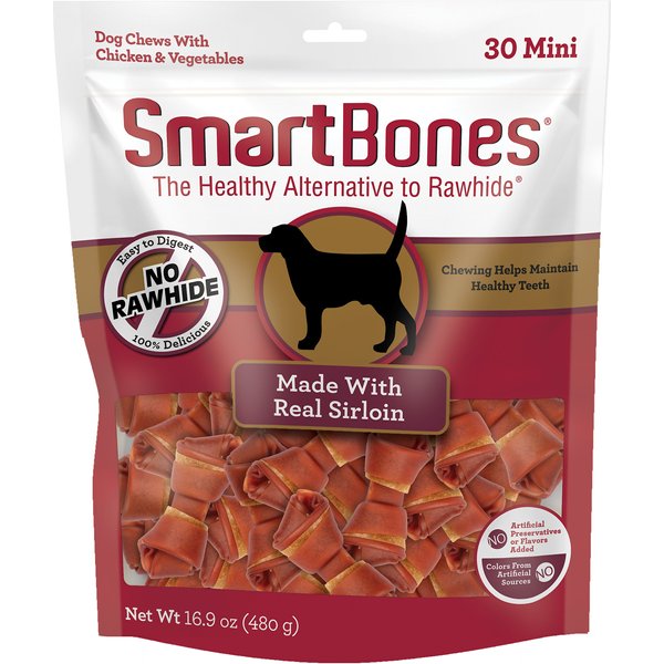 SMARTBONES Chicken Wrapped Sticks Sirloin Dog Treats, 8 count - Chewy.com