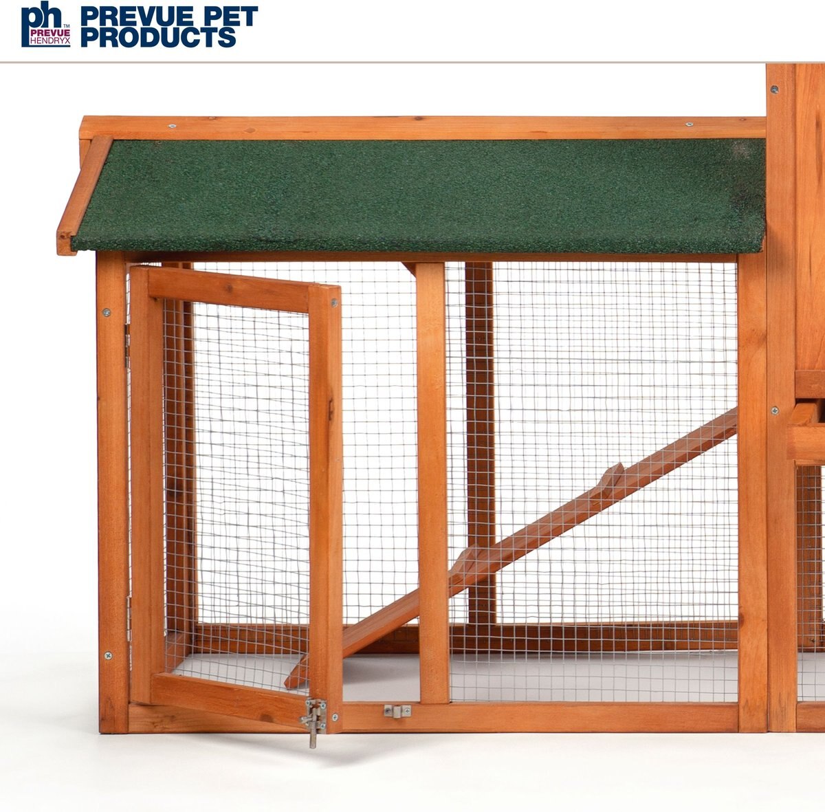 PREVUE PET PRODUCTS Hutch with Double Run Small Pet Hutch, Natural ...