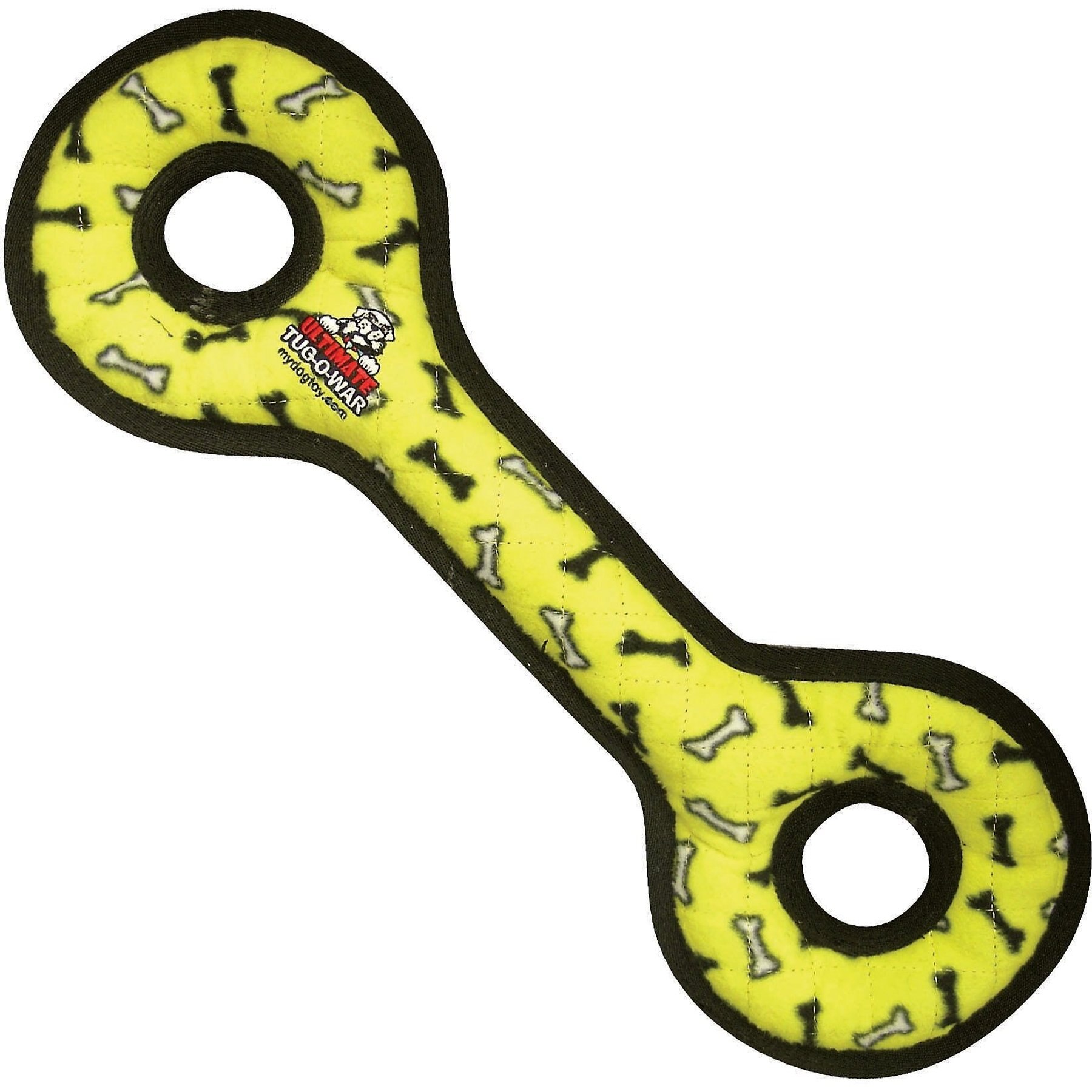 TUFFY'S Ultimate Tug-O-War Squeaky Plush Dog Toy, Yellow Bones - Chewy.com