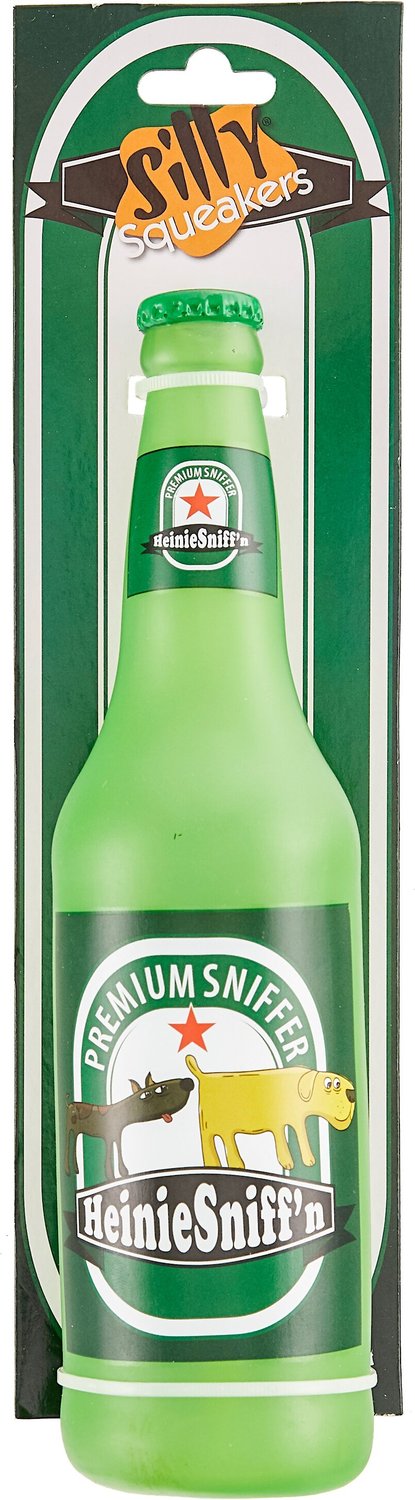 SILLY SQUEAKERS Beer Bottles Squeaky Stuffing-Free Dog Toy, Heini ...