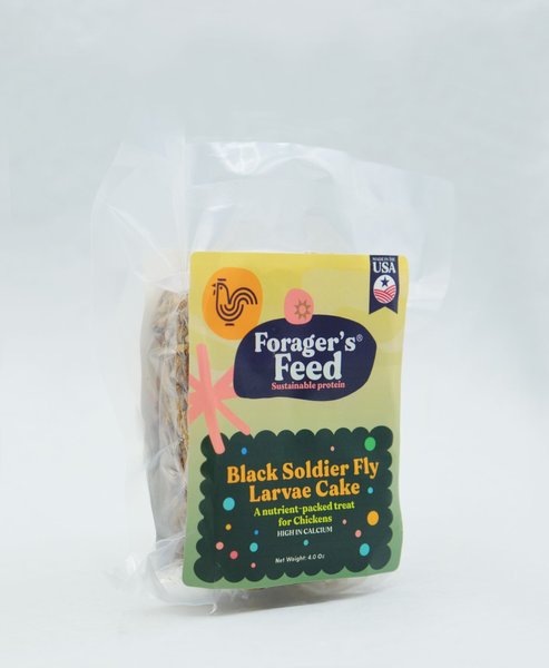 FORAGER'S FEED BSFL Cake Poultry Treats, 4-oz bag - Chewy.com