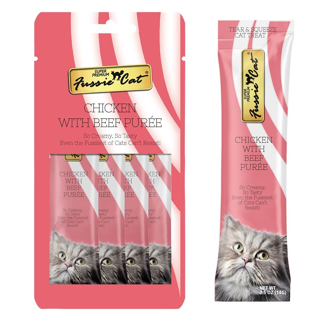Questions and Answers about FUSSIE CAT Chicken & Beef Puree Lickable ...