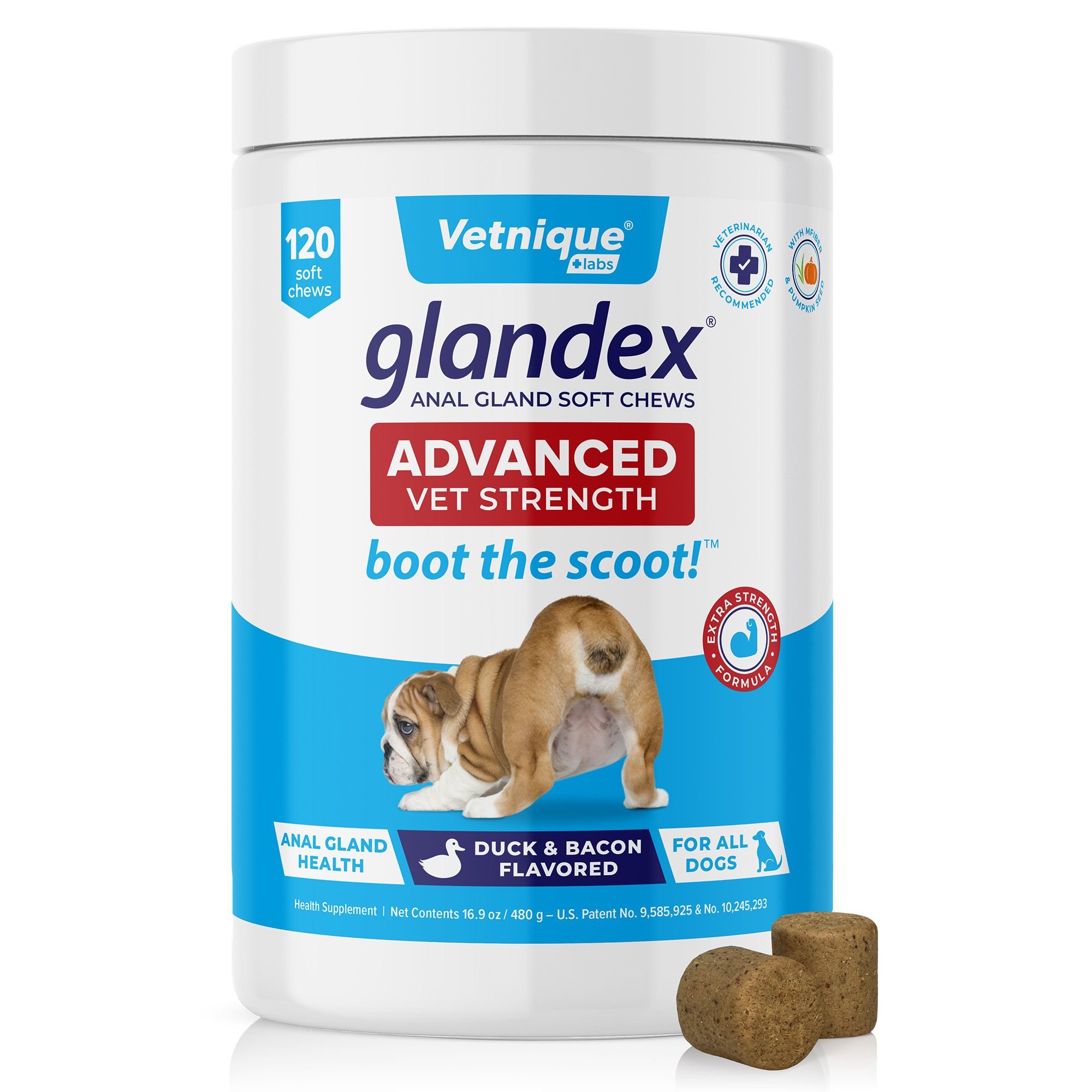 VETNIQUE LABS Glandex Advanced Vet Strength Anal Gland Fiber, Probiotic ...