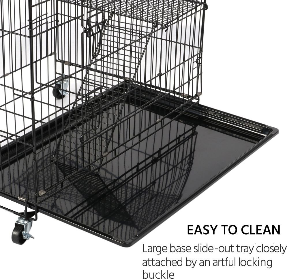 YAHEETECH 4-Tier Metal Cat Cage, Black, 48.4-in - Chewy.com