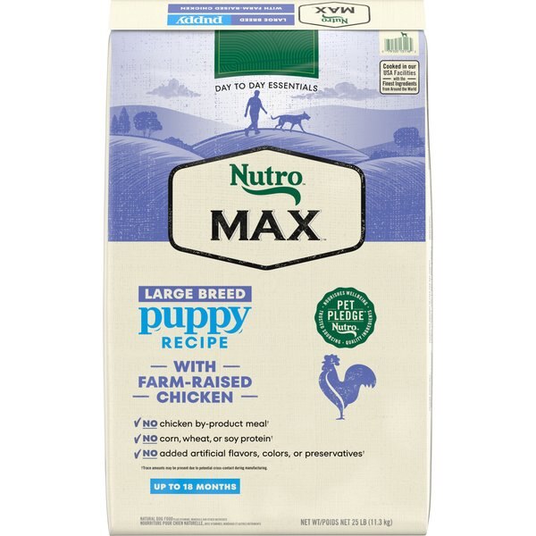 NUTRO Max Large Breed Puppy Farm-Raised Chicken Recipe Natural Dry Dog ...