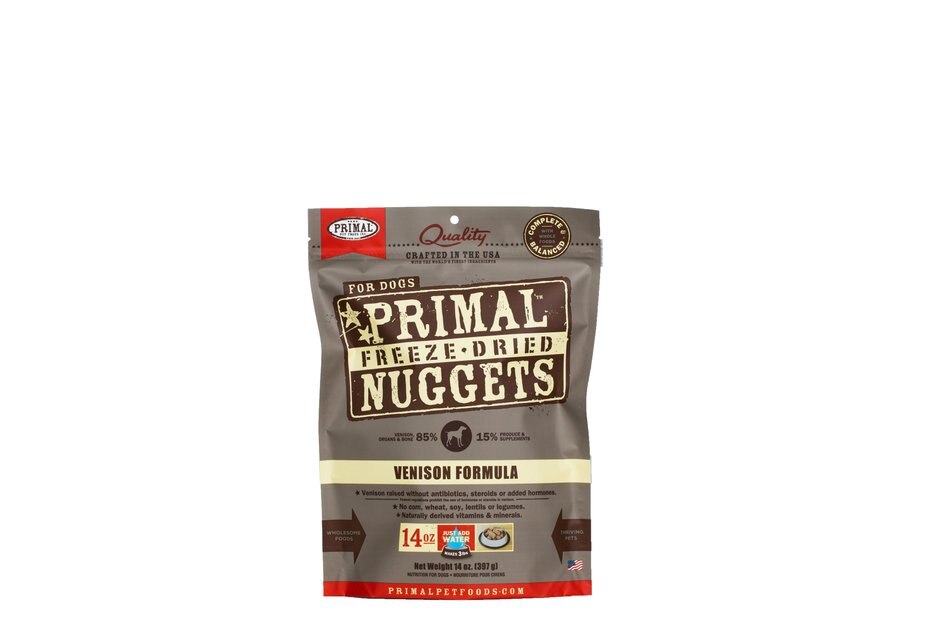 PRIMAL Venison Nuggets Grain-Free Raw Freeze-Dried Dog Food, 14-oz bag ...