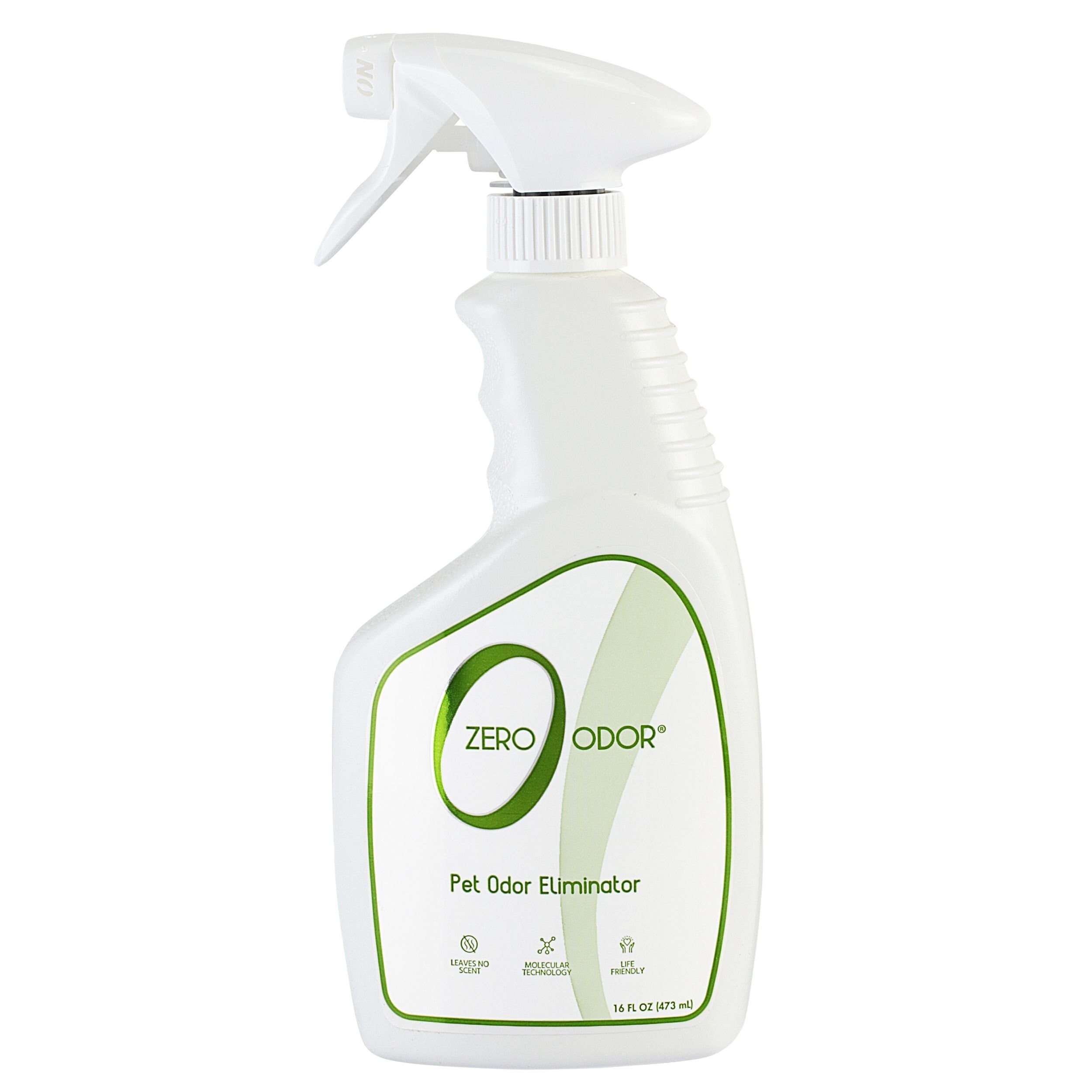 Questions and Answers about ZERO ODOR Pet Odor Eliminator Spray