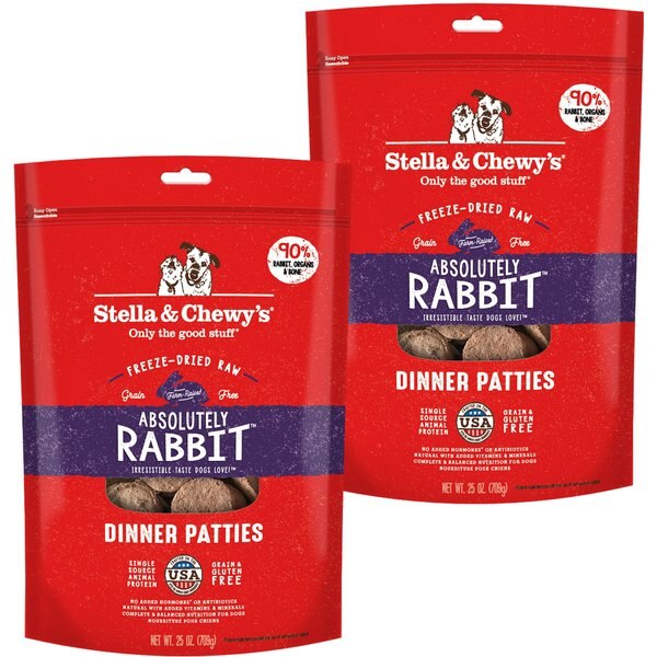 STELLA & CHEWY'S Absolutely Rabbit Dinner Patties Freeze-Dried Raw Dog ...