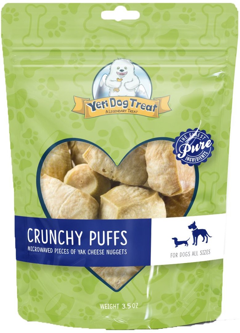 YETI DOG CHEW Crunchy Puffs Natural Himalayan Yak Cheese Dog Treats, 3. ...