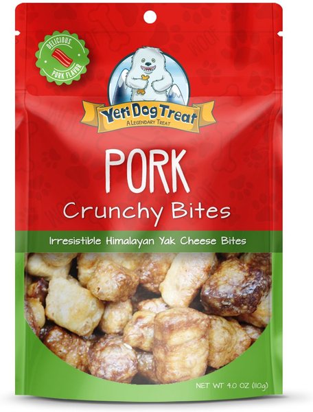 YETI DOG CHEW Pork Crunchy Bites Himalayan Yak Cheese Dog Treats, 4-oz ...