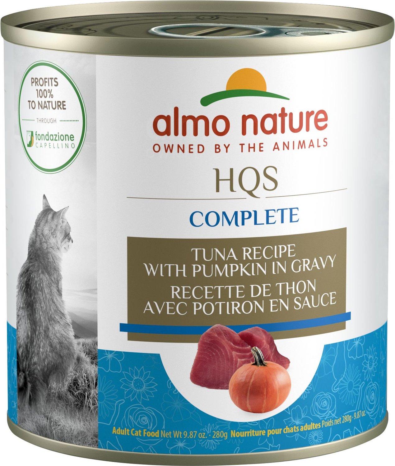 ALMO NATURE HQS Complete Tuna Recipe with Pumpkin in gravy Cat Wet Food ...